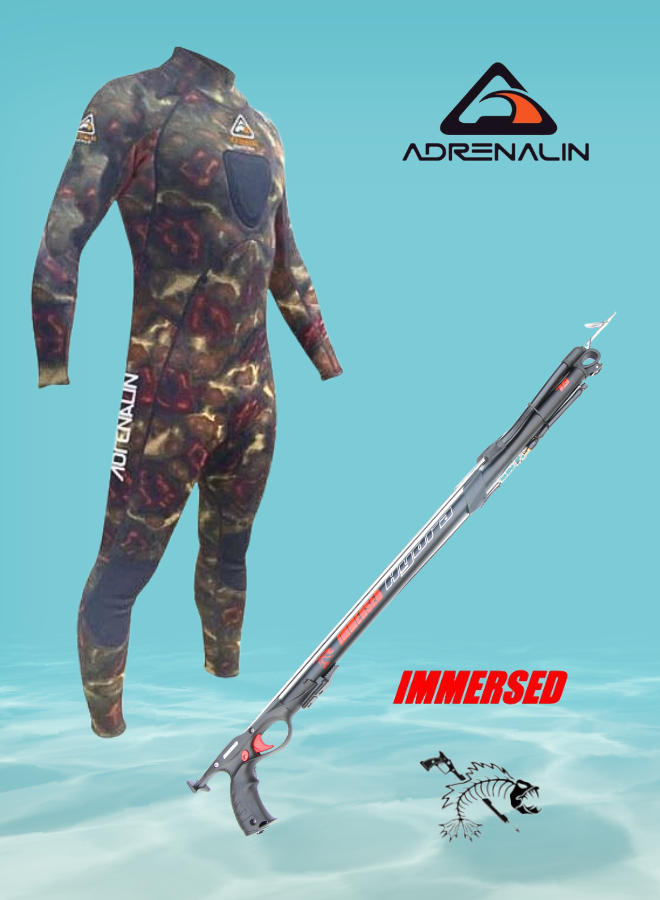 Adrenalin 3mm Camo Wetsuit & 75cm Spear Gun Combo - Sports Outdoors